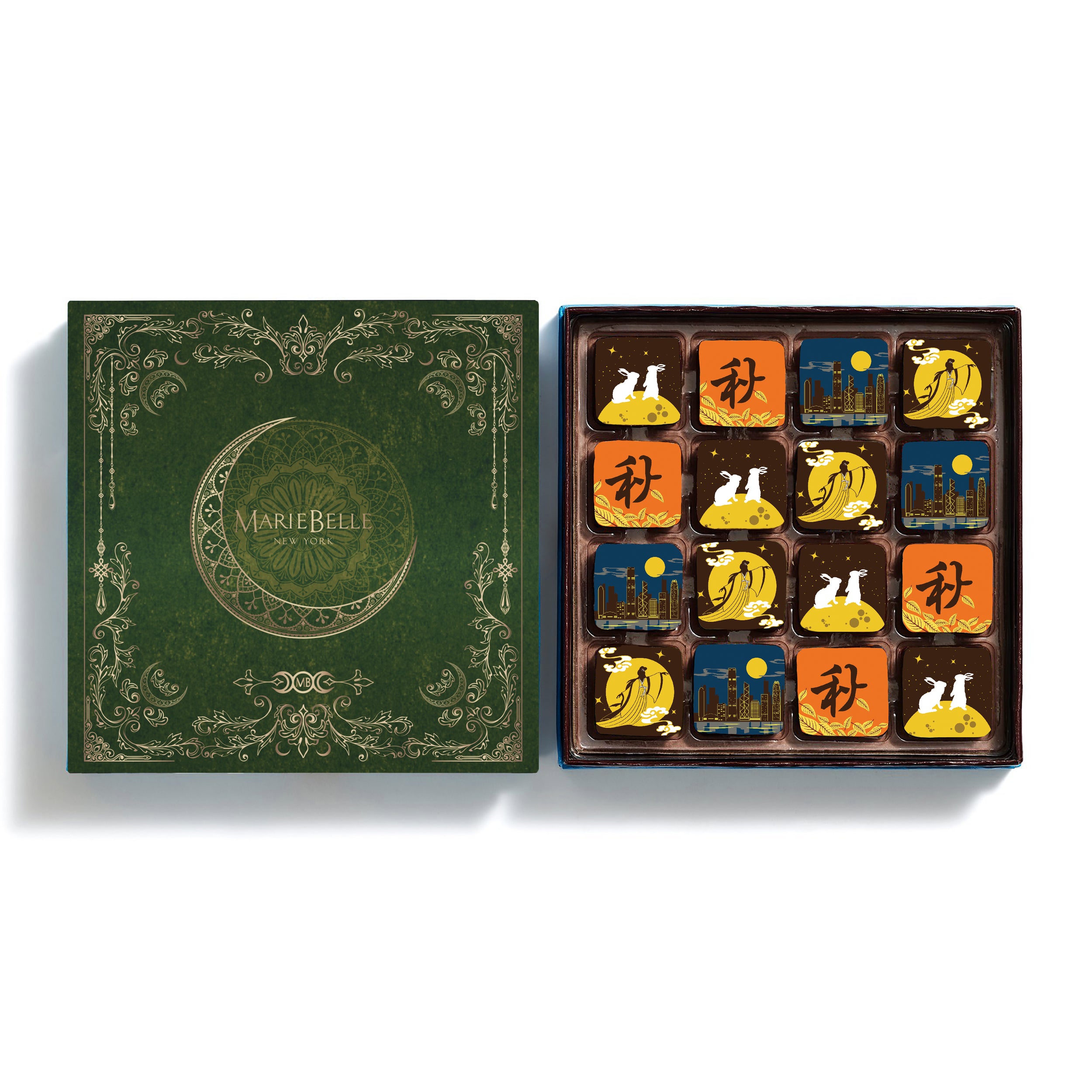 Blooming Box of Ganache (Blue Gradient) - MarieBelle HK