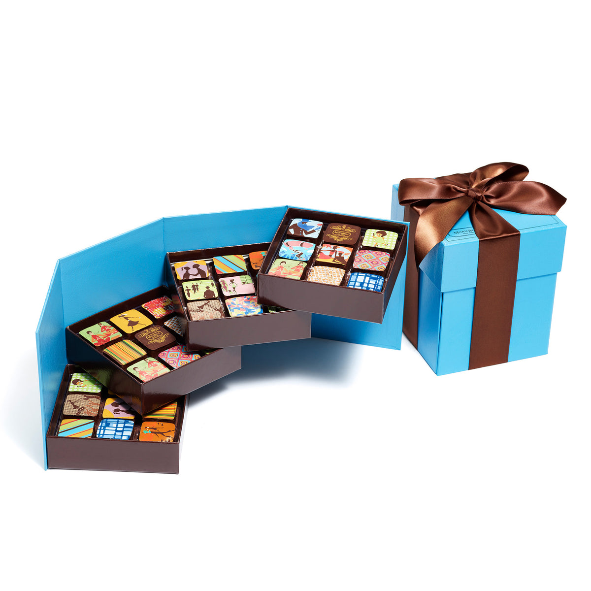36pc Ganache in Blue Tier Box – MarieBelle HK